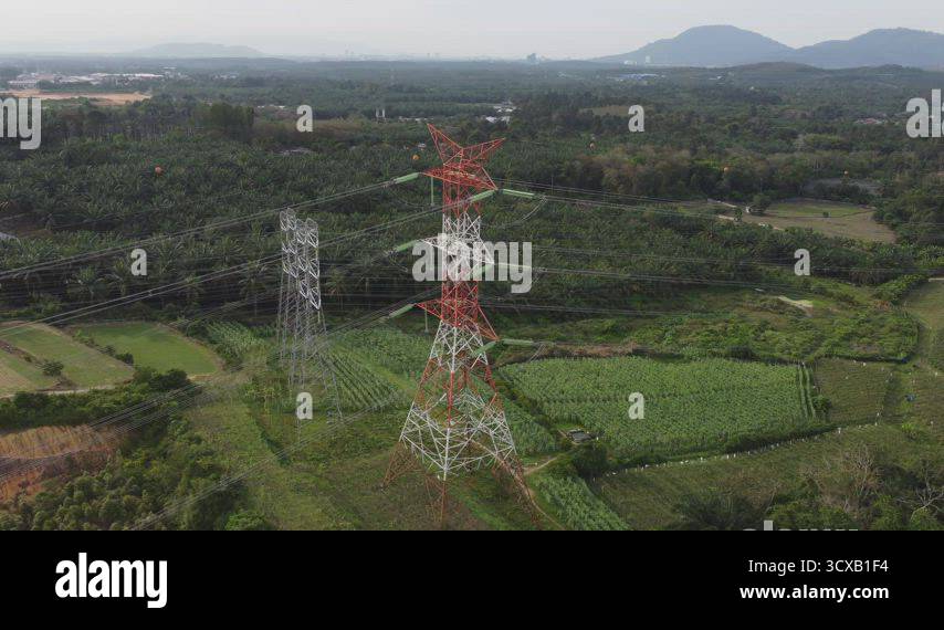 Drone view architecture electric pylon Stock Videos & Footage - HD and ...