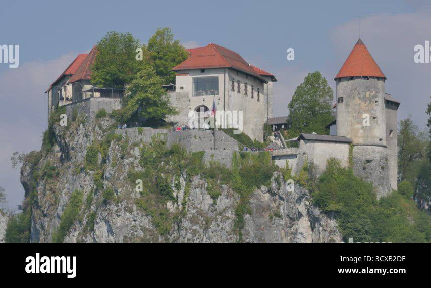 Medieval Castle Bled Lake Slovenia 4K Ulhta High Definition Timelapse ...