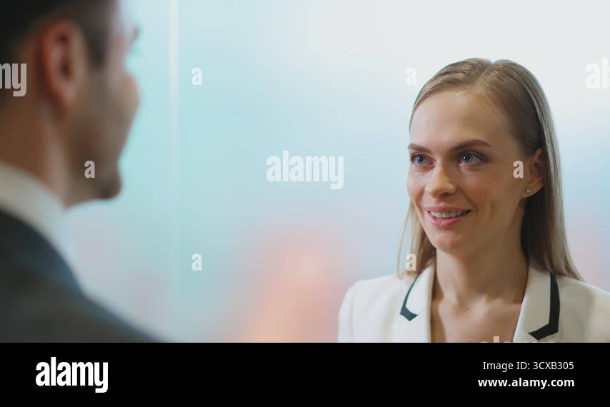 Business negotiations, communication with a client. Man talking to ...