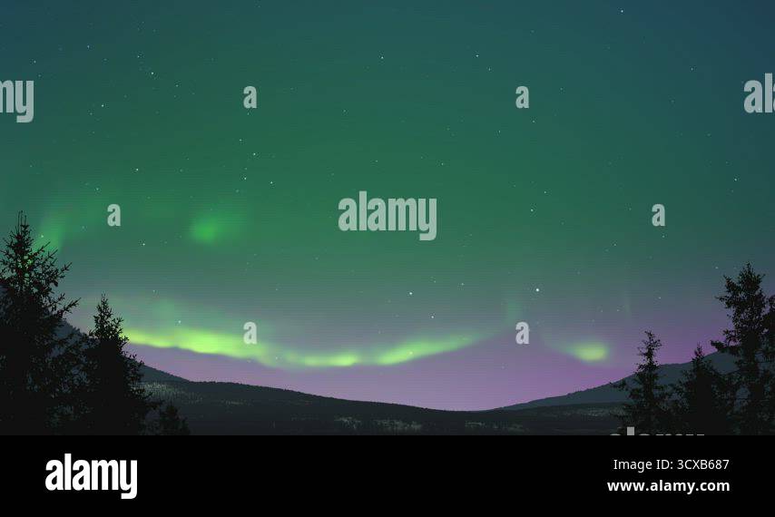 Aurora Borealis Time Lapse at Dawn Stock Video Footage - Alamy