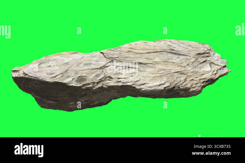 Rotating stone on green screen - animation Stock Video Footage - Alamy
