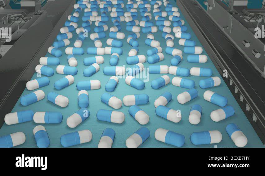 Beautiful Process of Production of Pills. 3d Animation of Medicine ...
