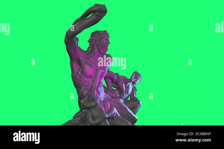 4k Rotating statue on green screen - animation Stock Video Footage - Alamy