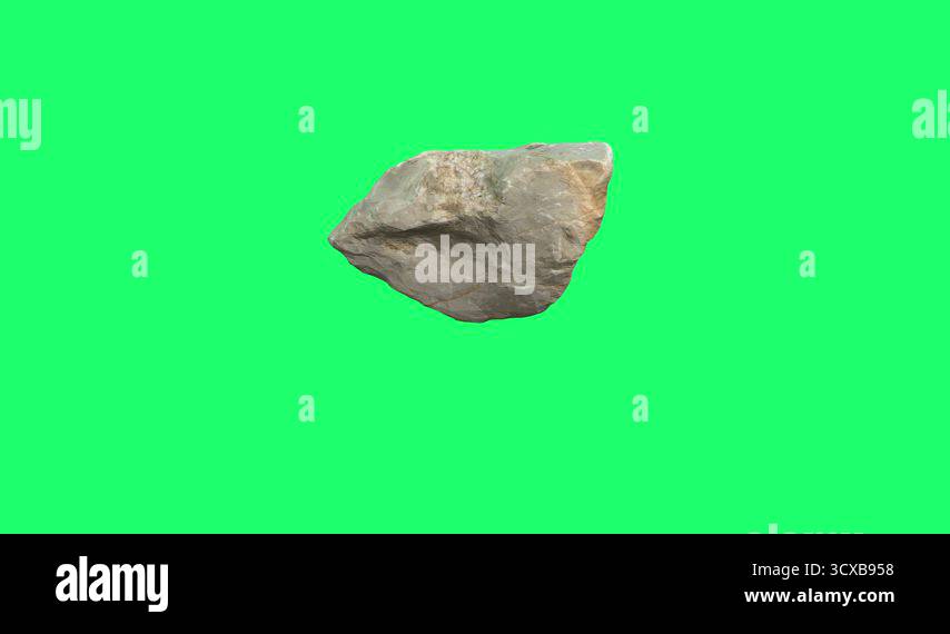 4k Rotating stone on green screen - animation Stock Video Footage - Alamy