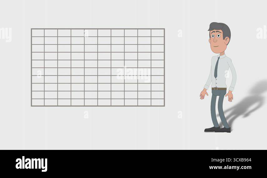 2d cartoon animation of table growth and Stock Video Footage - Alamy