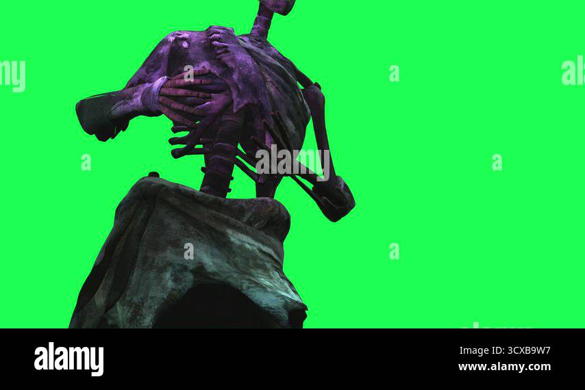 Scary Dead Zombie Isolated on a Green Screen Background Stock Video ...
