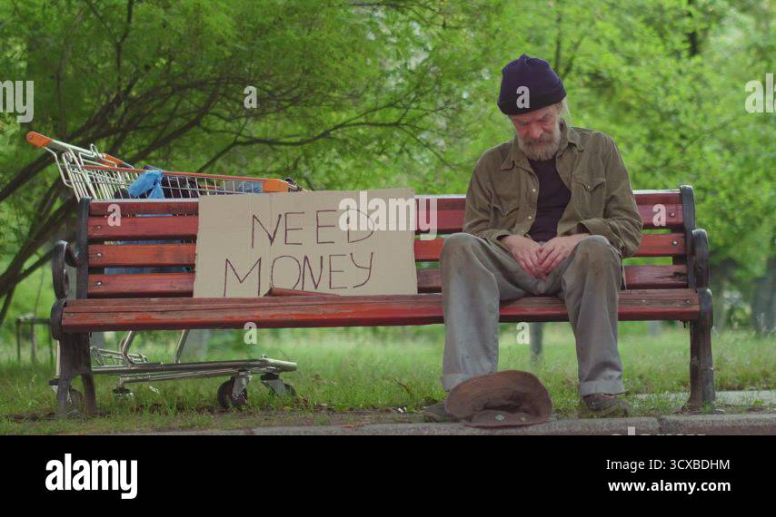 View old homeless man sitting Stock Videos & Footage - HD and 4K Video ...