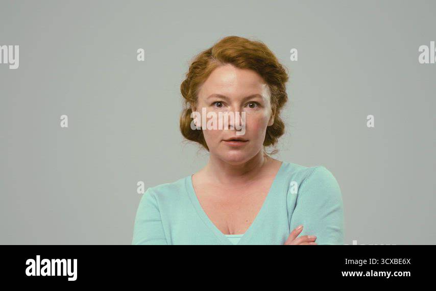 Actress in studio speaking loud wtih anger and disturbance Stock Video ...