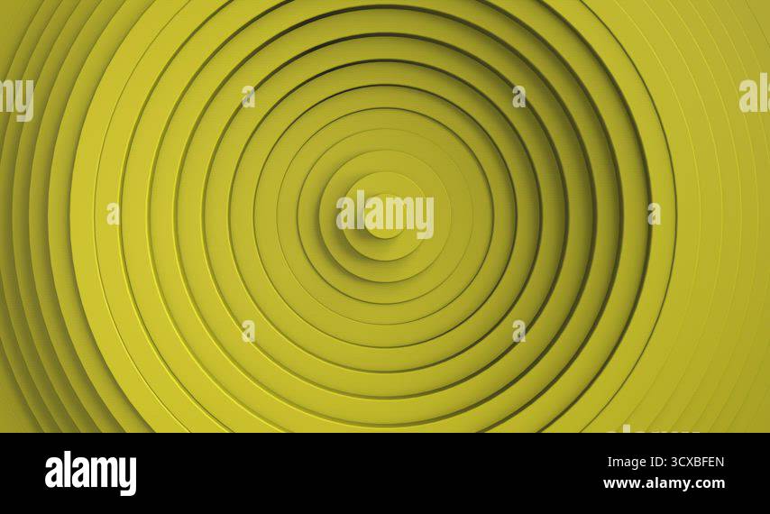 Abstract pattern of circles with the effect of displacement. Yellow ...