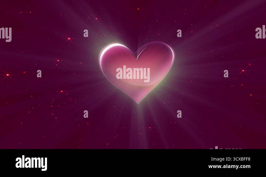 heart shine pulse 3d render Stock Video Footage - Alamy