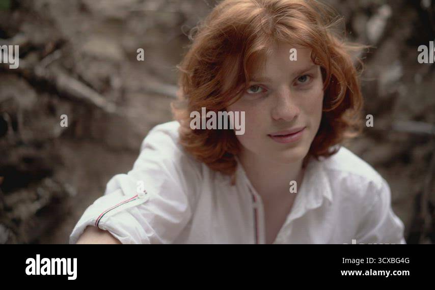 Stylish ginger man looking smiling and flirting Stock Video Footage - Alamy