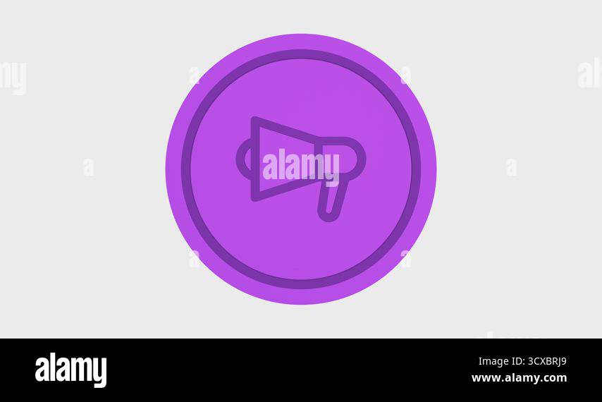 Megaphone 3d icon purple color Stock Videos & Footage - HD and 4K Video ...