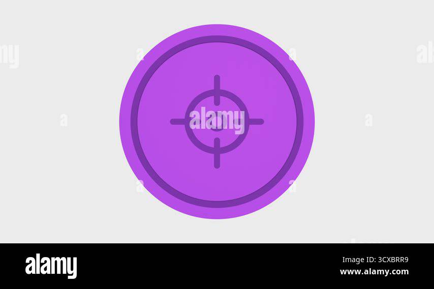 Goal 3d icon. Purple color. Alpha channel Stock Video Footage - Alamy