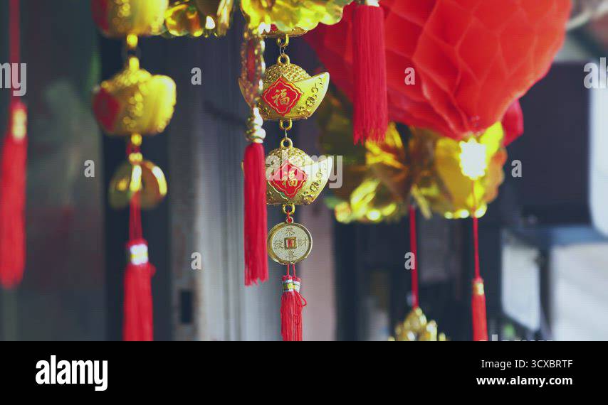 Chinese new years decorations blessing Stock Videos & Footage - HD and ...