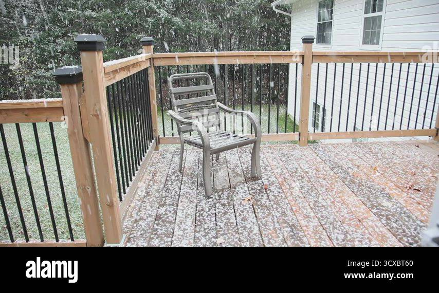 Snow falling on back deck Stock Videos & Footage - HD and 4K Video ...