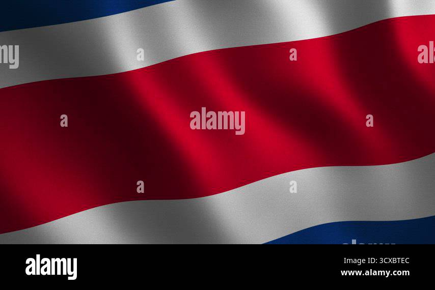 Costa Rica flag waving 3d. Abstract background. Loop animation Stock ...