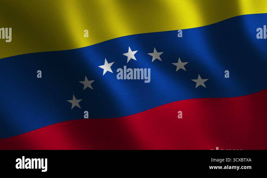Venezuela flag waving 3d. Abstract background. Loop animation Stock ...