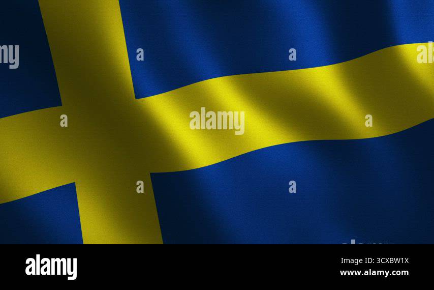 Sweden flag waving 3d. Abstract background. Loop animation Stock Video ...