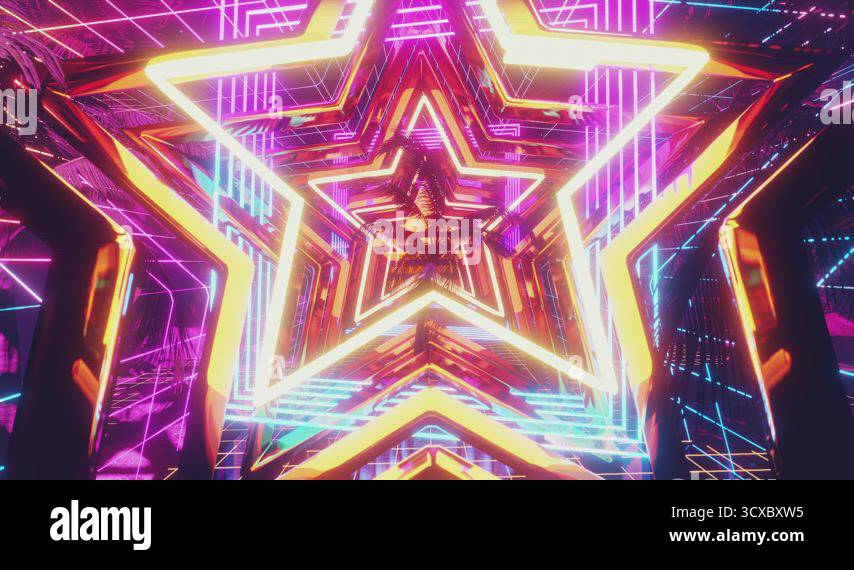 Retro Style Cyber In Palm Tree Stock Video Footage - Alamy