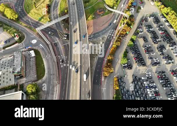 London. UK- September 28. 2025. A morning drone view of the North ...