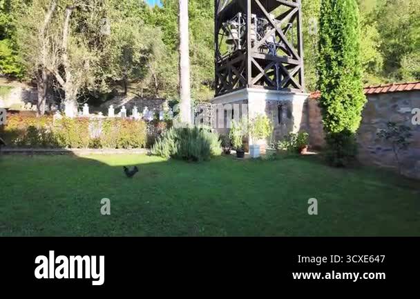 Panoramic view of Medieval Temski monastery Saint George, Pirot Region ...