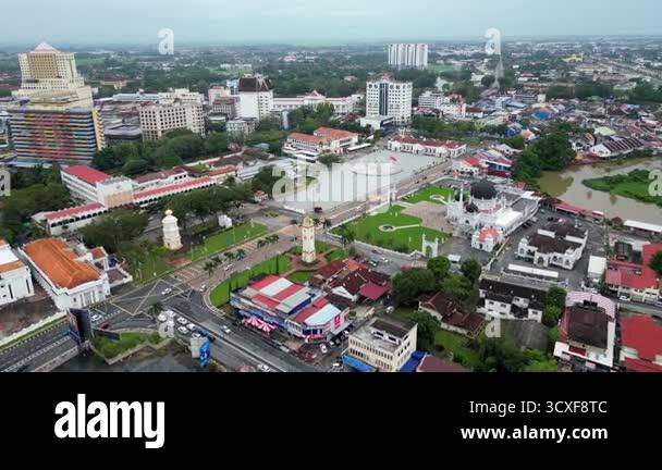 Alor Setar, Kedah, Malaysia - Jan 07 2024: Aerial view of Dataran Alor ...