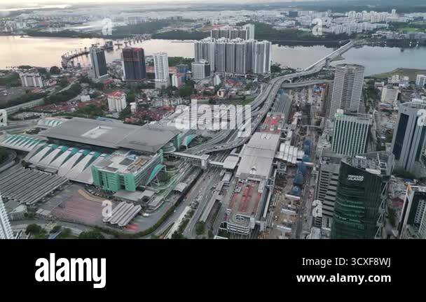 Johor Bahru, Johor, Malaysia - May 01 2024: High-angle view of Johor ...