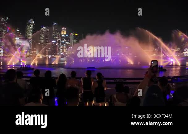 Marina Sand, Singapore - Jul 17 2024: Wide view of Spectra - A Light ...