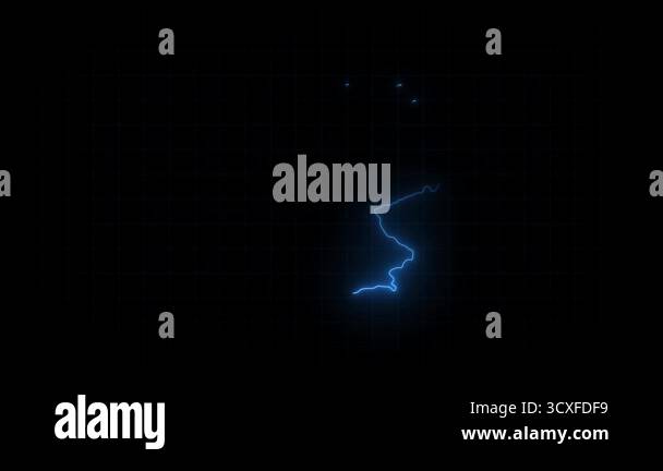Germany map animation, Glowing neon Germany map animation background ...