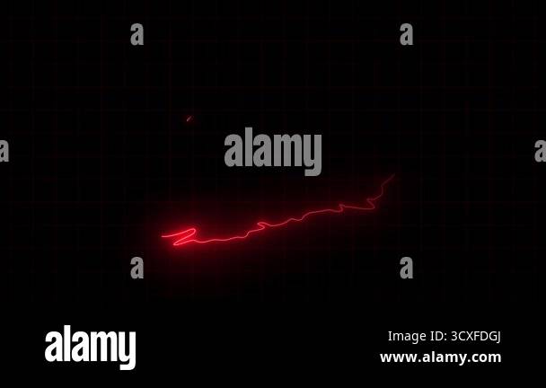 Ireland map animation, Glowing neon Ireland map animation background ...