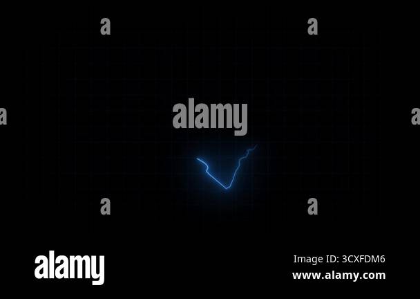 Kenya map animation, Glowing neon Kenya map animation background ...