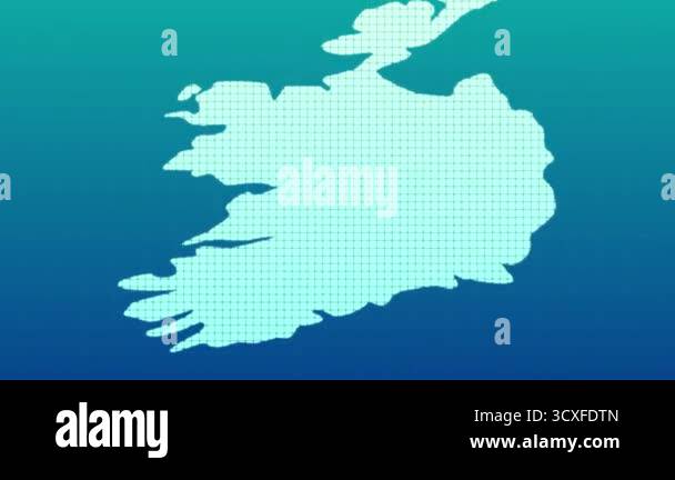 Ireland map animation, Glowing neon Ireland map animation background ...