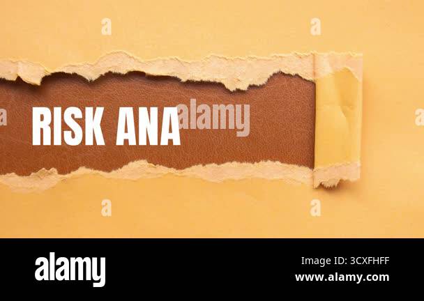 Risk Analysis message written on ripped torn paper background Stock ...