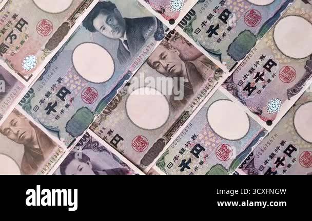 Japan, Japanese yen paper banknotes, money for business, financial ...