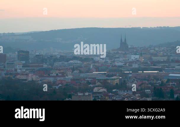 Brno, Czech Republic - March 29, 2025: View of the city from above at ...