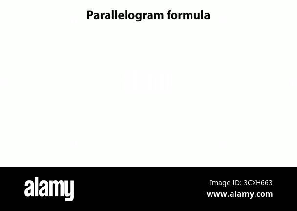 a diagram of a parallelogram showing the formula for area and perimeter ...