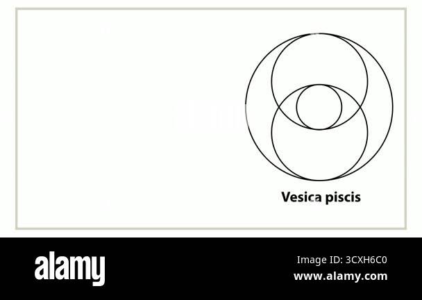 a black line drawing shows overlapping circles in a flower like pattern ...