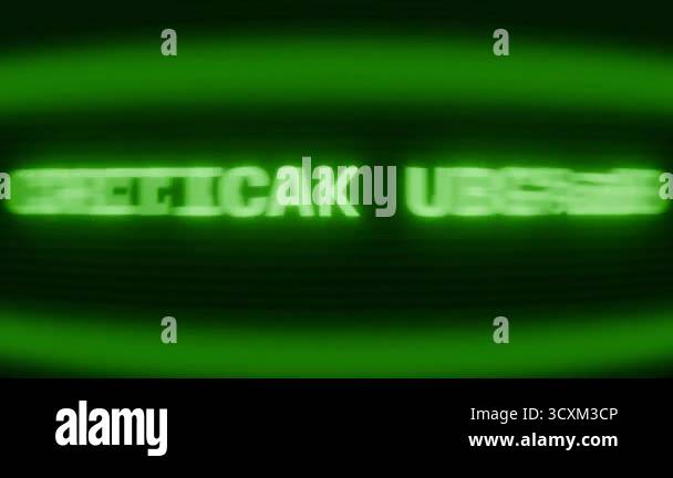 Old green CRT screen showing text CRITICAL ERROR! appearing in random ...