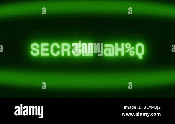 Old green CRT screen showing text SECRET DOOR appearing in random ...