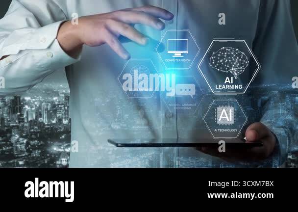 AI learning system involves deep learning, supervised machine learning ...