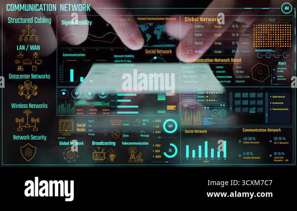 Data center monitoring dashboard visualize network performance ...