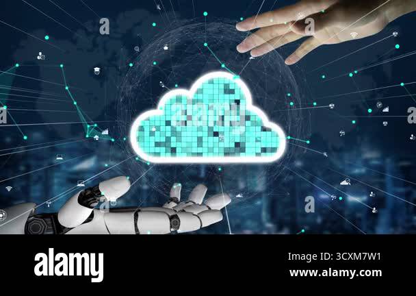 Robot cloud computing image Stock Videos & Footage - HD and 4K Video ...