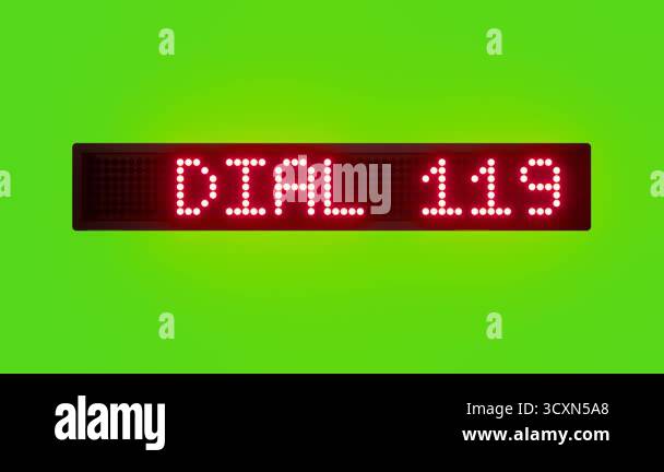 DIAL 119 FOR POLICE EMERGENCY IN SRI LANKA Scrolling Red Dot Matrix LED ...