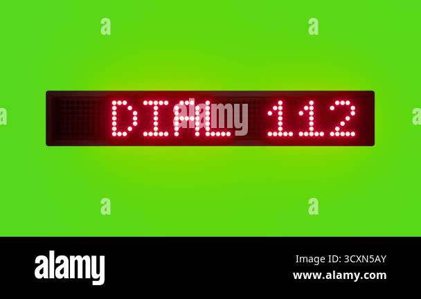 DIAL 112 FOR NATIONAL EMERGENCY HELPLINE Scrolling Red Dot Matrix LED ...