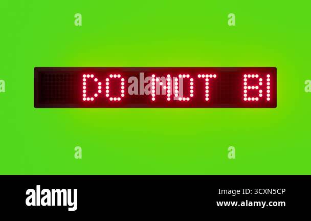 DO NOT BRING OUTSIDE FOOD TO DINING AREAS Scrolling Red Dot Matrix LED ...