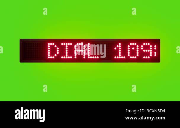 DIAL 1098 FOR CHILD HELPLINE IN INDIA Scrolling Red Dot Matrix LED Text ...