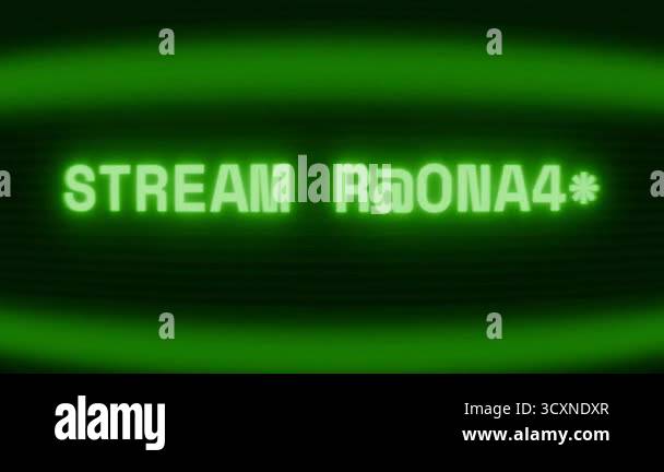 Old green CRT screen showing text STREAM OFFLINE appearing in random ...