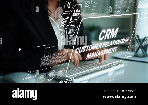 Business Professional Engaging in Customer Relationship Management with ...