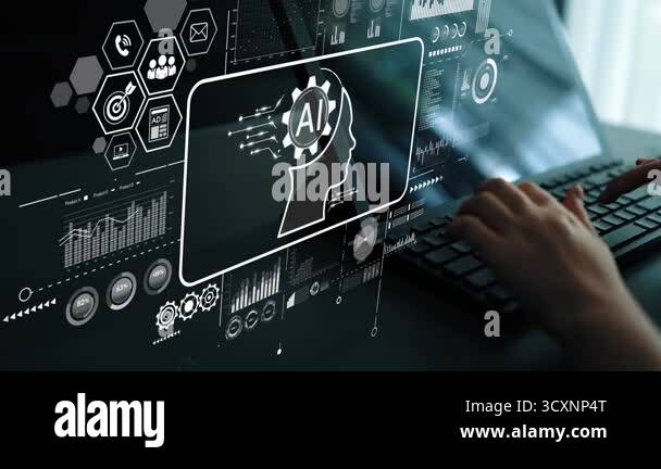 Artificial Intelligence Concept with Data Analysis and Digital ...