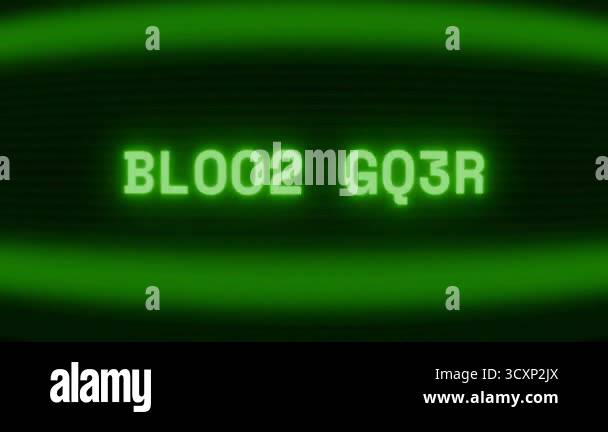 Old green CRT screen showing text BLOOD TEST appearing in random glitch ...